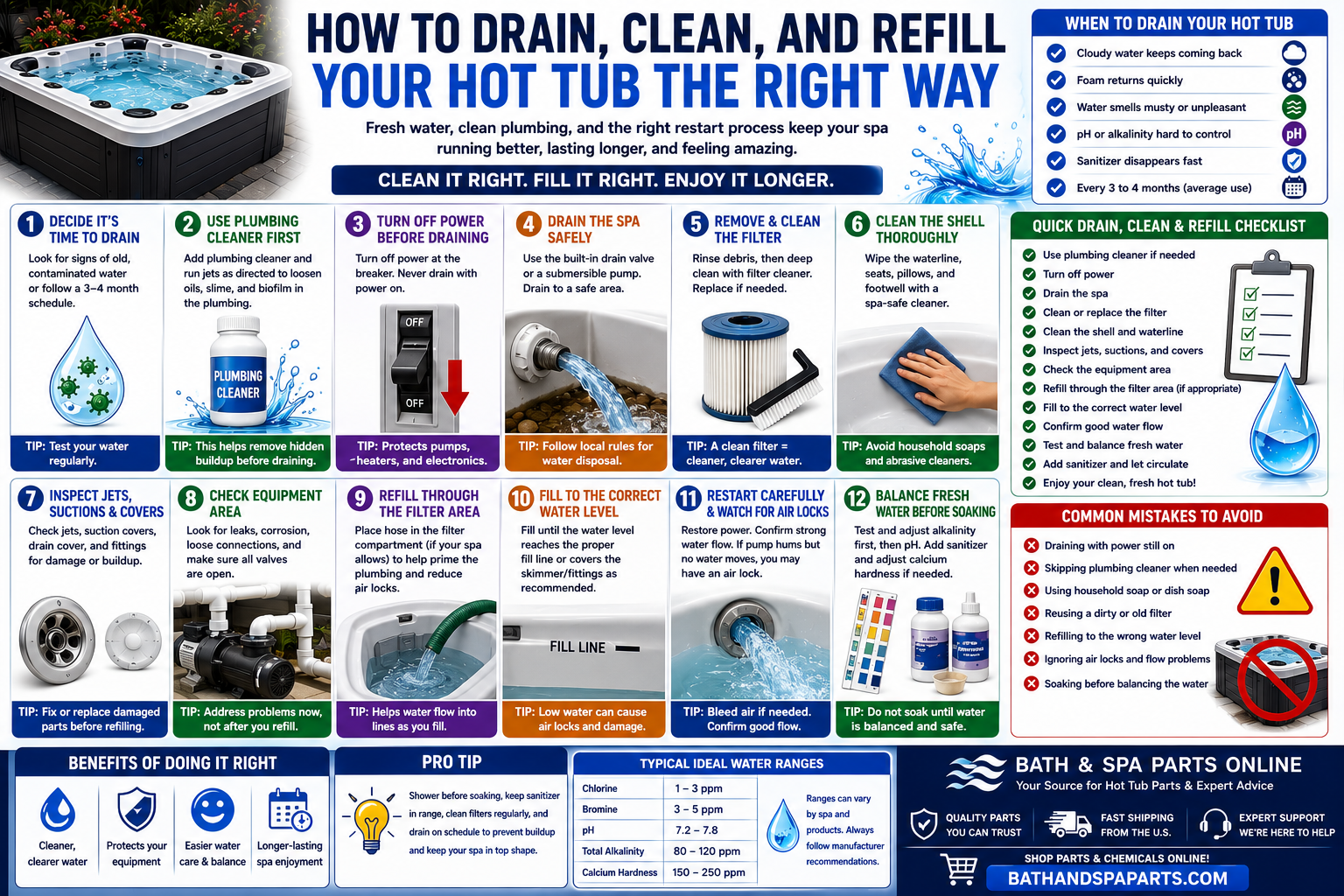 How To Drain, Clean, And Refill Your Hot Tub The Right Way.