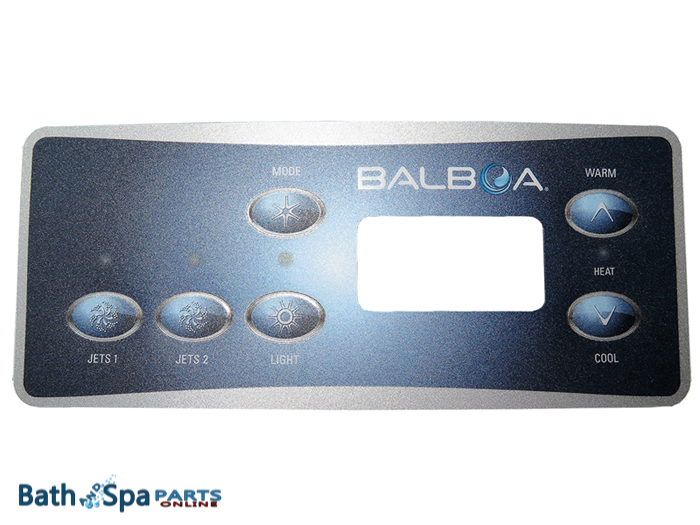 Balboa 6-Button Serial Standard Image [2-Pump] Topside Panel Overlay