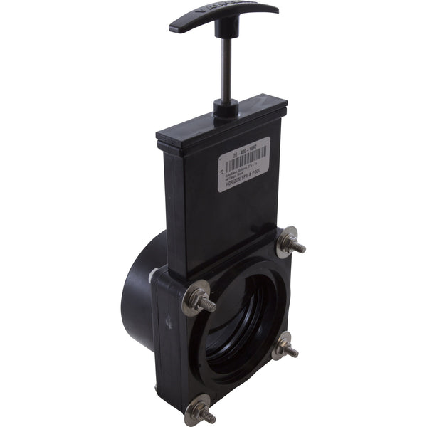 Valterra 3-Piece Gate Valve [3" Slip x Tank Flange] [30 PSI] [Black]