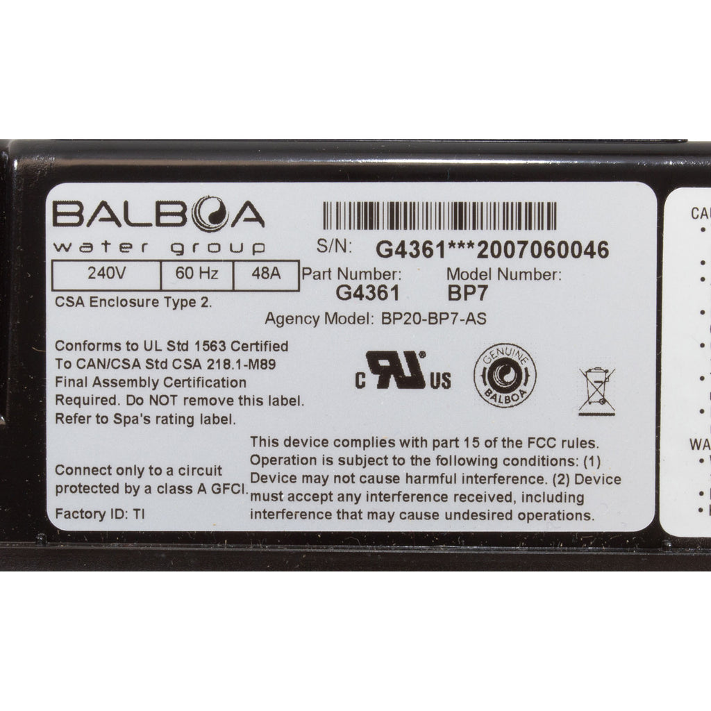 Balboa VS511SZ BP7 Spa Control System [240V] [4.0kW] (54384-04)